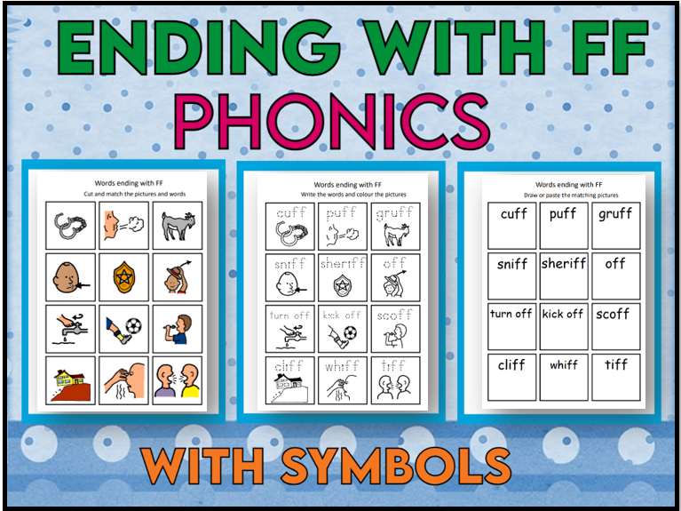 Phonics Words Ending With FF Symbols Teaching Resources
