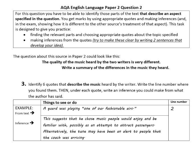 Working with nineteenth century texts - AQA English Language paper 2 ...