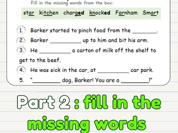 RWI Blue Storybook 1: Barker - Focused Sound Words | Teaching Resources