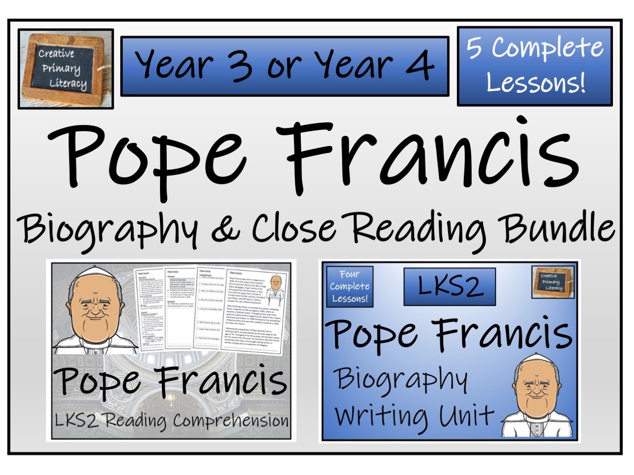 LKS2 Pope Francis Reading Comprehension & Biography Bundle | Teaching ...