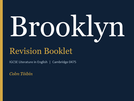 Brooklyn by Colm Toibin - Revision Booklet | Teaching Resources