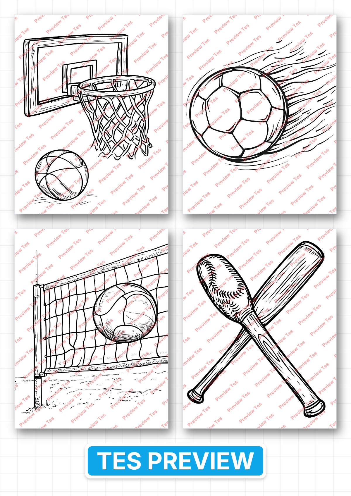 Sports Colouring Pages | 80 Football Basketball Baseball Sheets | PE ...