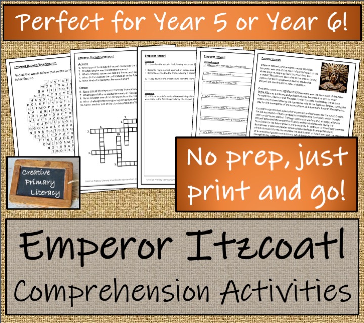 Aztec Emperor Itzcoatl Reading Comprehension Activity | Year 5 or Year ...