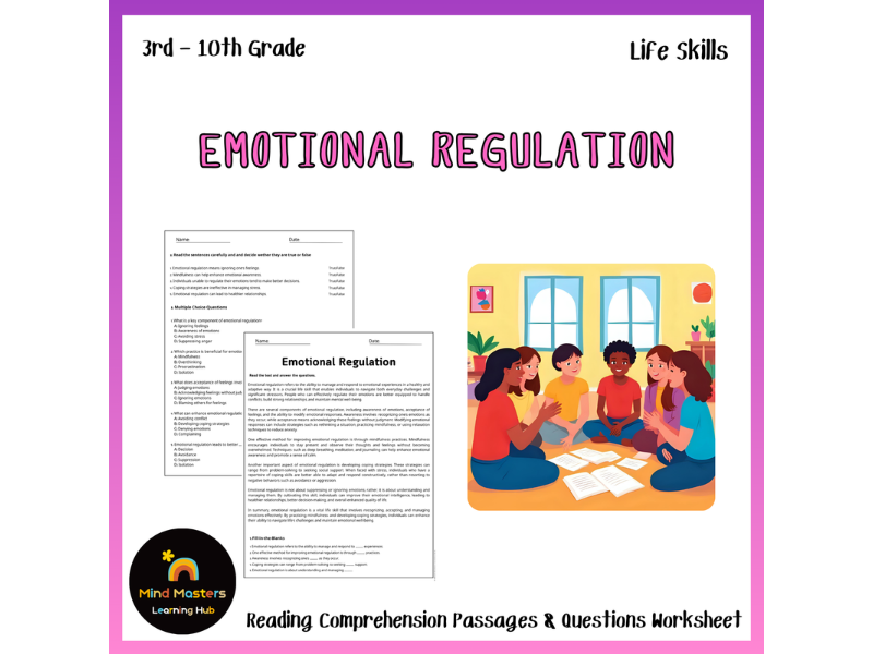 Life Skills Reading Comprehension Passages & Questions Worksheets ...