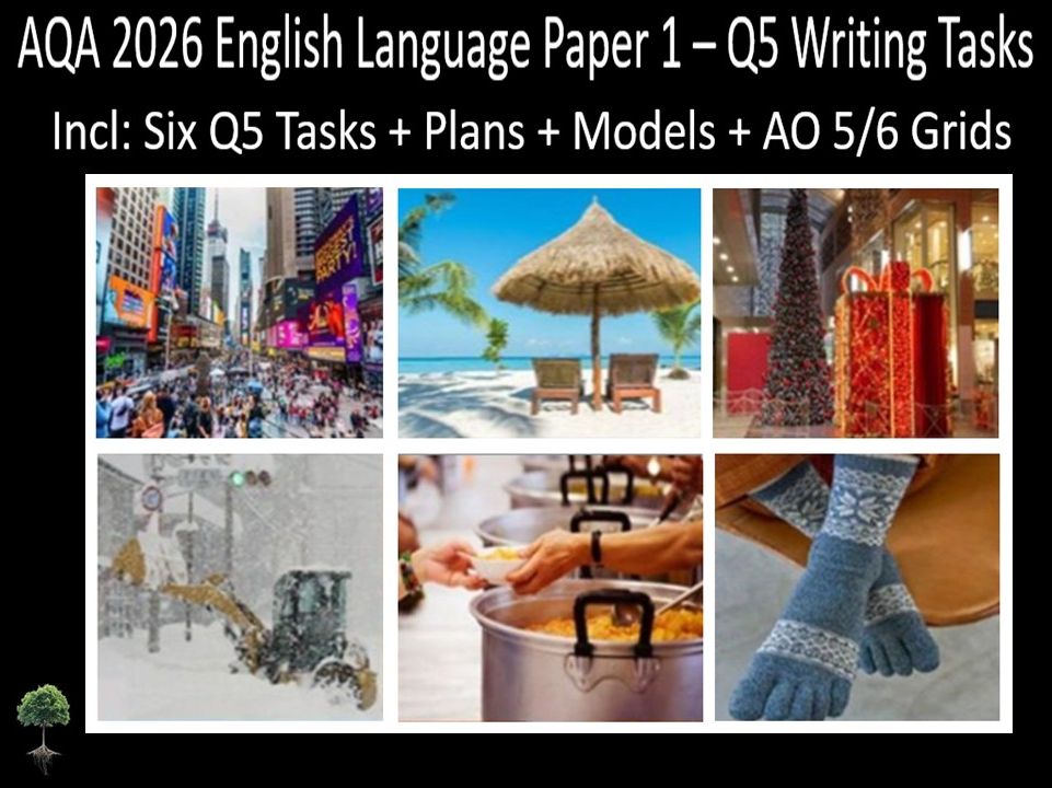 Six Q5 AQA 2026 GCSE English Language Paper 1 | Plans, AO Grids, Models ...