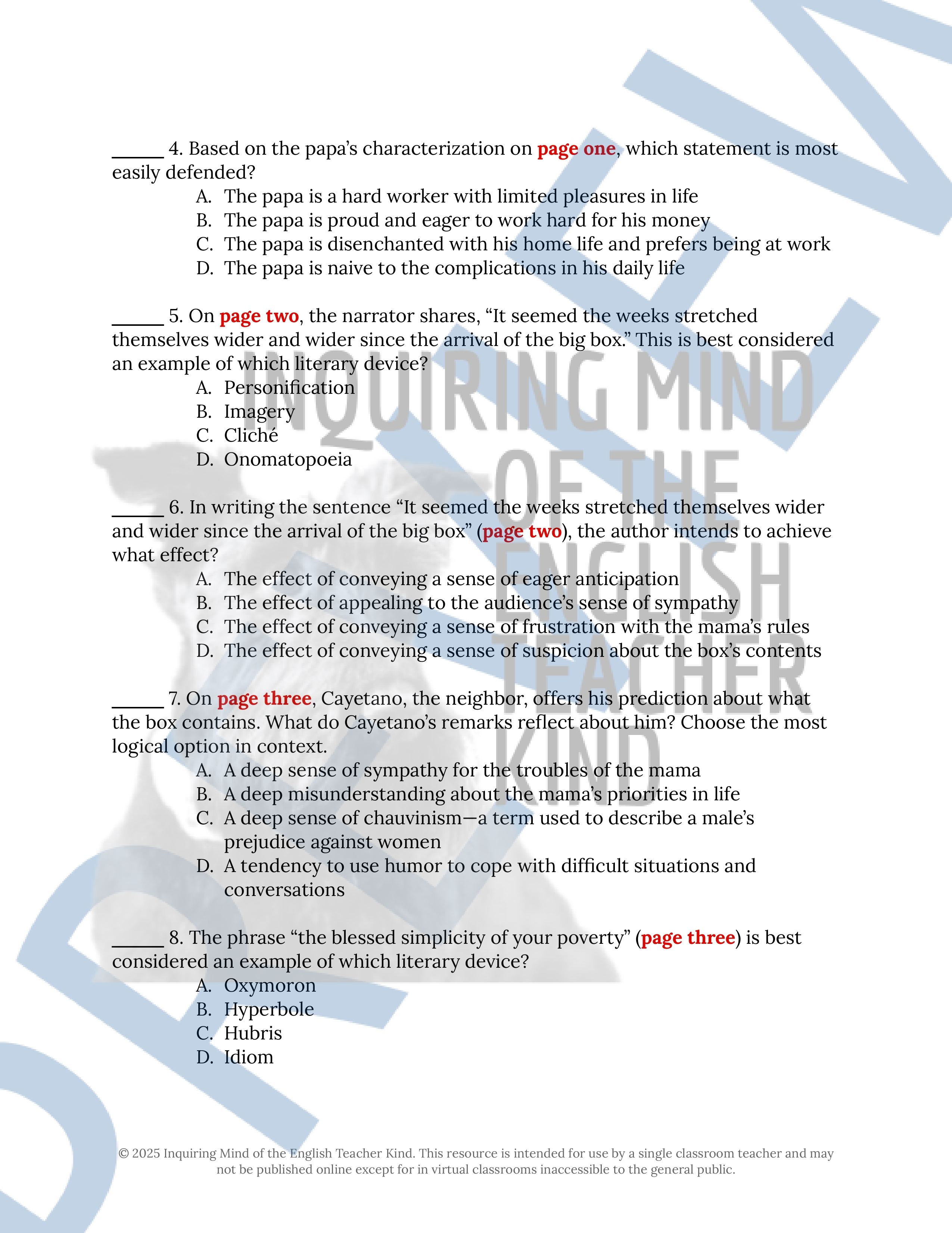 "Three Wise Guys" by Sandra Cisneros Analysis Worksheet | Christmas ...