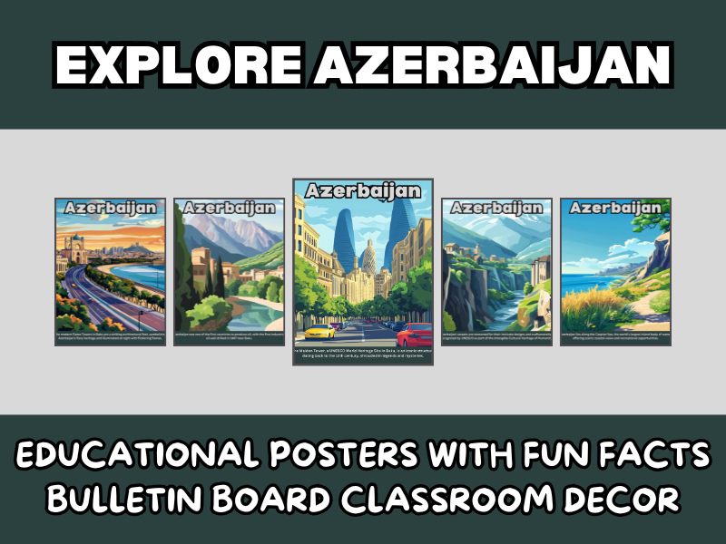Explore Azerbaijan Europe – Educational Posters with Fun Facts ...