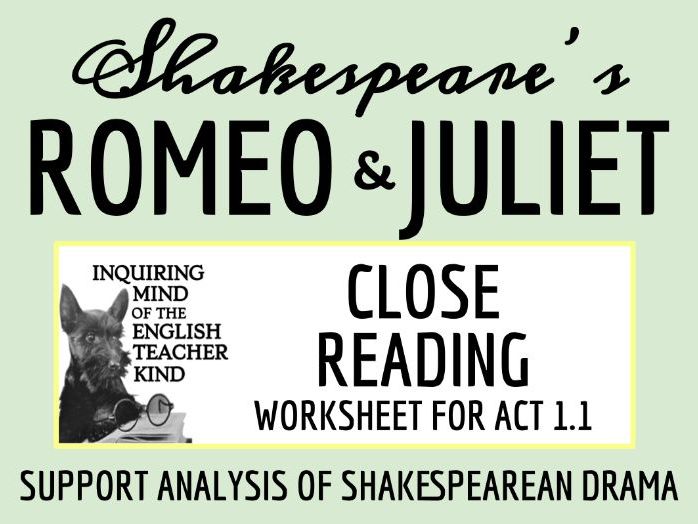 Romeo & Juliet Act 1 Quiz & Close Reading Bundle | Teaching Resources