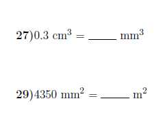 Conversion between metric units of area and volume worksheets (with ...