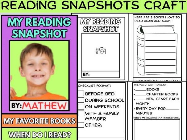 Back to School Snapshot Flipbook Craft | All About Me Writing & Drawing ...