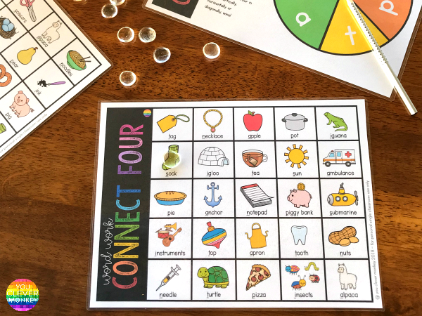 Connect Four Initial Letter Sounds Games | Teaching Resources