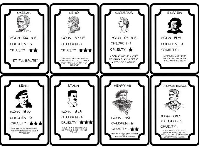 Historical top trumps (KS2) | Teaching Resources