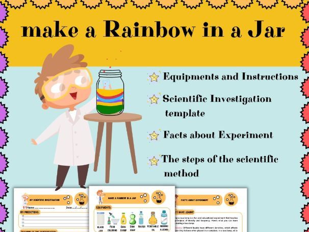Rainbow in a Jar Experiment: STEM activities and Scientific Method ...