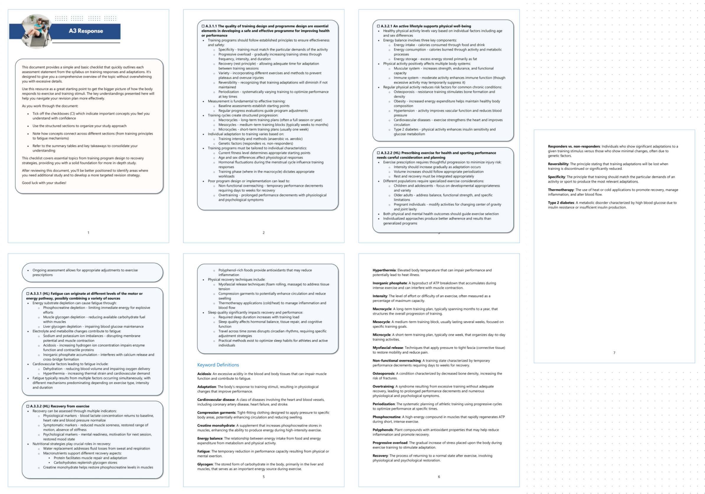 IB DP SEHS: A3 Response – Condensed Topic Revision Notes (2026 ...