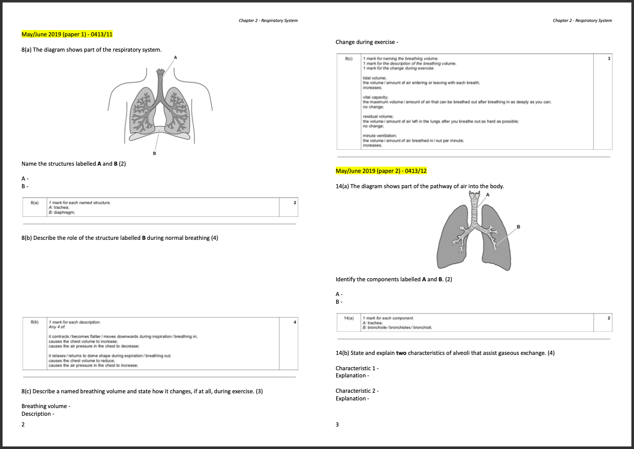 Cambridge IGCSE PE - EXAM QUESTIONS & MARK SCHEMES - Chapter 2 ...