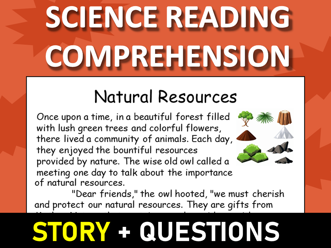 Natural Resources Reading Science Story Comprehension Questions ...