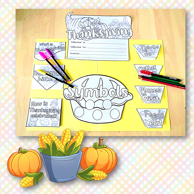 Thanksgiving Day Lapbook with Reading Comprehension Activities ...