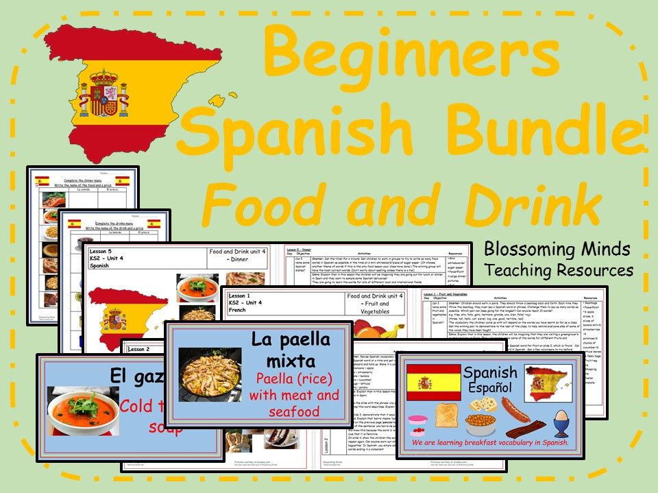 Spanish Lesson Bundle - Food and Drink / la comida | Teaching Resources