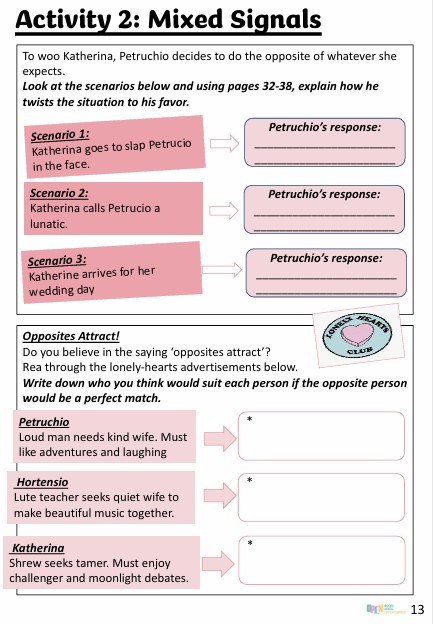 The Taming of the Shrew (Abridged) – EAL / ESL Literature Unit | GE 4.5 ...