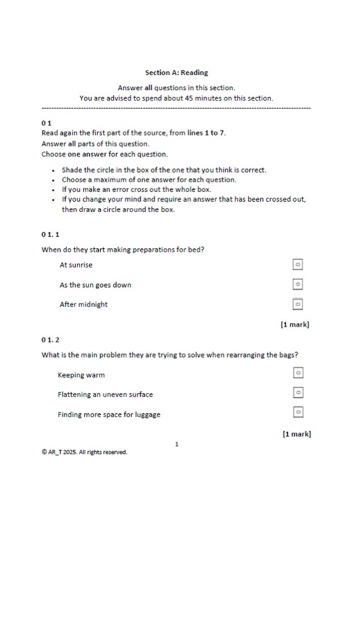 One AQA GCSE English Language Paper 1 Mock | Q4 Plan - (Twa) | Teaching ...