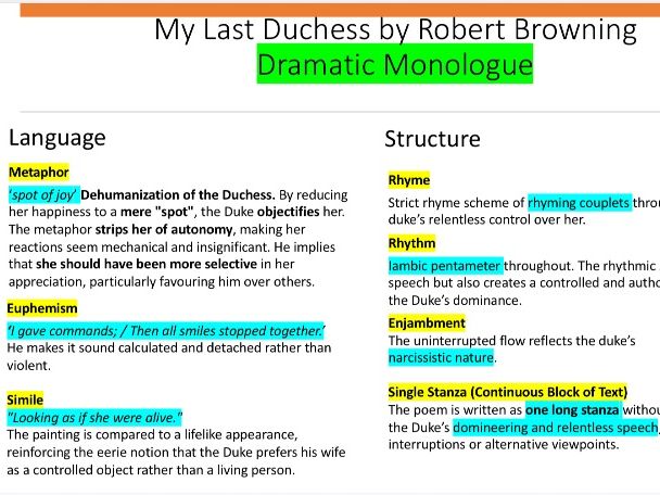 Edexcel IGCSE English Literature Poetry Anthology Revision Cards ...