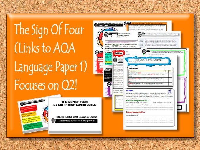 The Sign Of Four - links to AQA LANGUAGE PAPER 1 Q2 | Teaching Resources