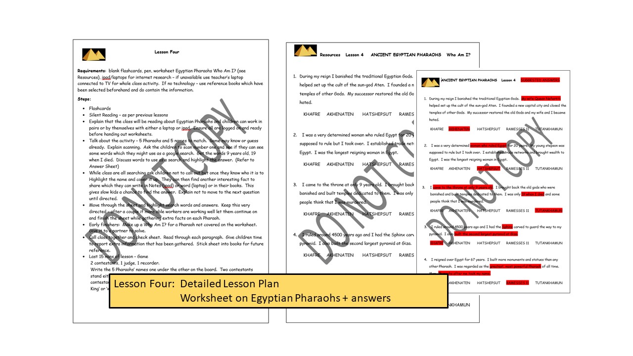 AncientEgypt:EgyptianPharaohsLessonandResources | Teaching Resources