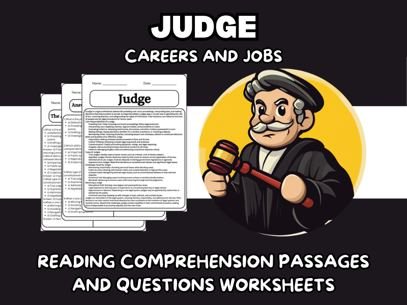 Judge - Careers and Jobs Reading Comprehension Passages & Questions ...