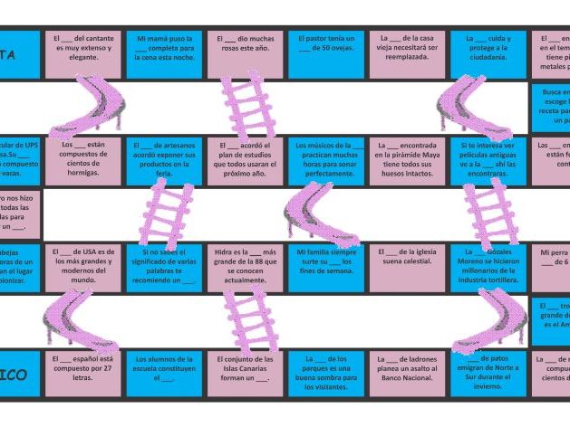 Collective Nouns Spanish Chutes and Ladders Board Game | Teaching Resources