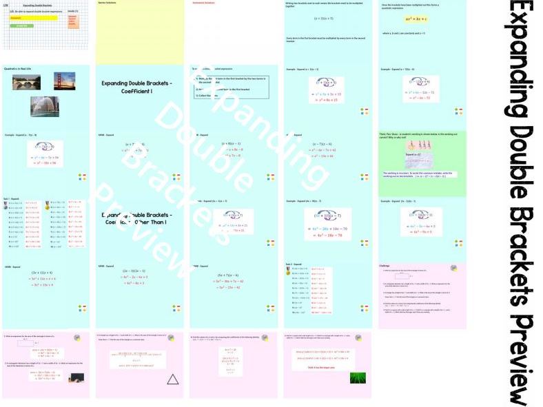 Whole-school expanding brackets resources