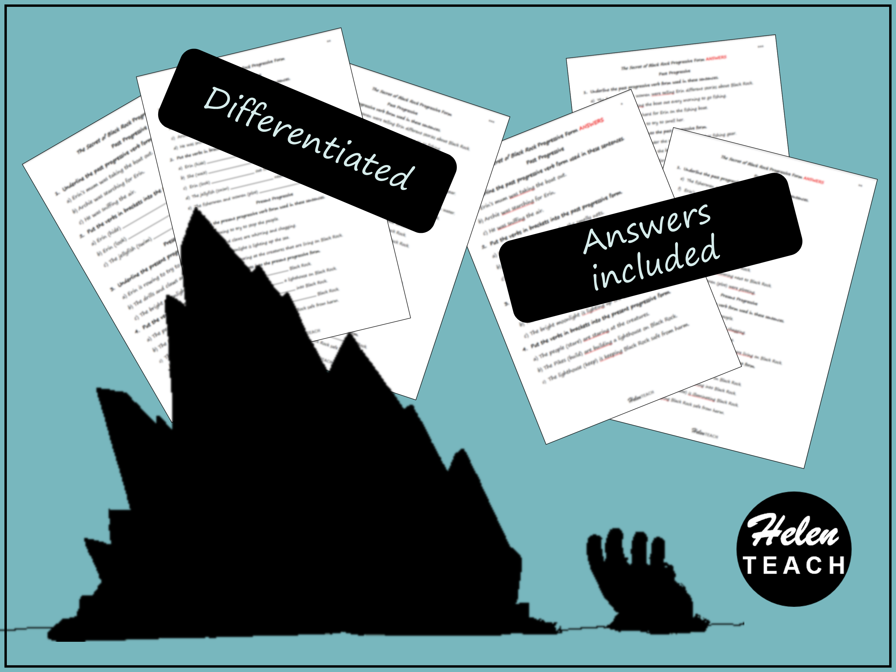 The Secret of Black Rock | Progressive Form Worksheets Differentiated ...