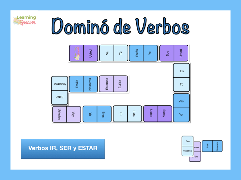 SPANISH Printable Verbs Bingo Loteria De Verbos En ESPA OL