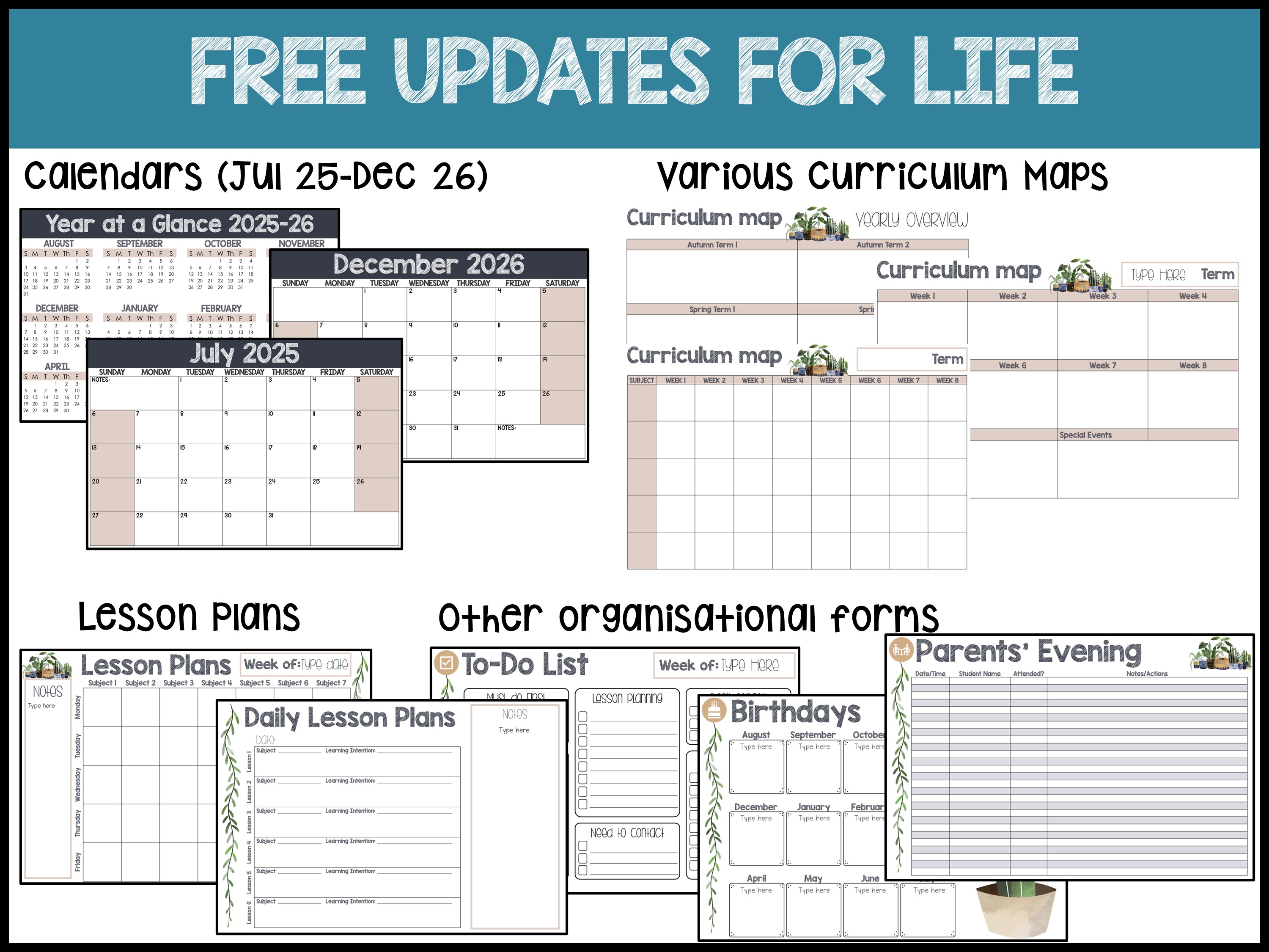 Boho Plant Digital Landscape Planner (updated for Jul 2025 - Dec 2026 ...