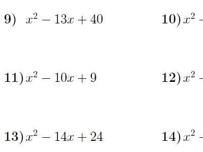 Factorising quadratic expressions with a=1 (5 worksheets with solutions ...
