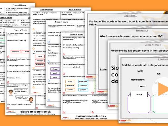 Grade 5 Types Of Nouns In English Grammar Lesson Youtube