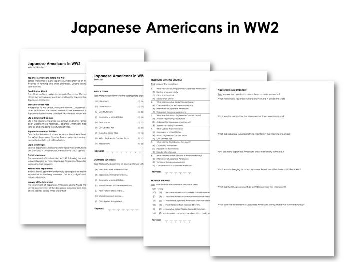 Japanese Americans in WW2 | Teaching Resources