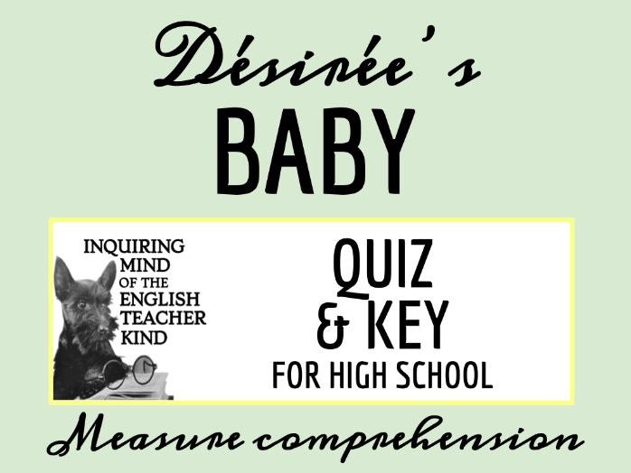"Desiree's Baby" by Kate Chopin Resource Bundle | Teaching Resources