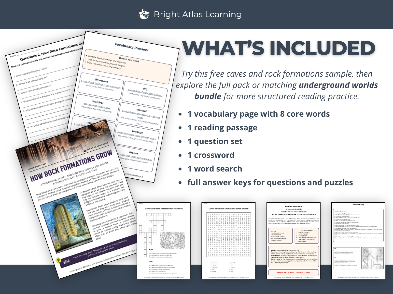 Caves and Rock Formations Free Reading Comprehension | Years 4–5 KS2 ...