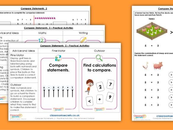 Year 1 Addition and Subtraction Compare Statements 2 Maths Activity ... Year 1 Addition and Subtraction Compare Statements 2 Maths Activity ...