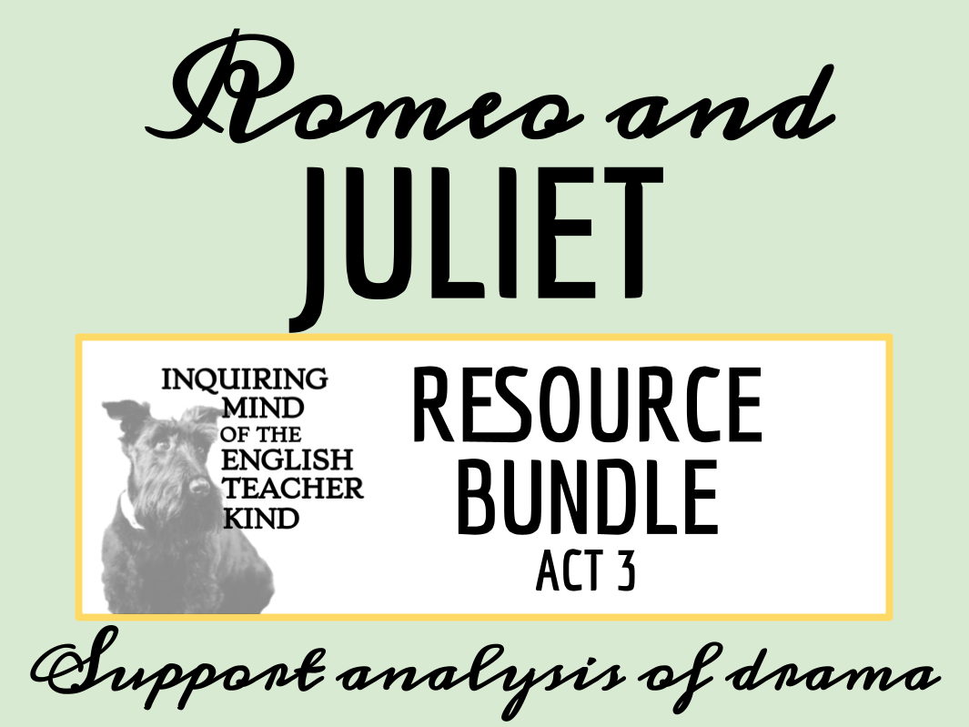 Romeo and Juliet Act 3 Quiz and Close Reading Worksheets Bundle ...