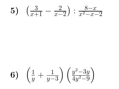 Operations with algebraic fractions worksheet (with solutions ...