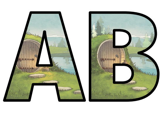Hobbit House Lord of the Rings Frodo Bilbo Baggins Lettering Set ...