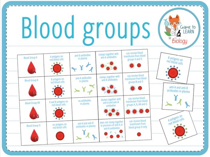 Blood groups - Card Sort (KS3/4) | Teaching Resources