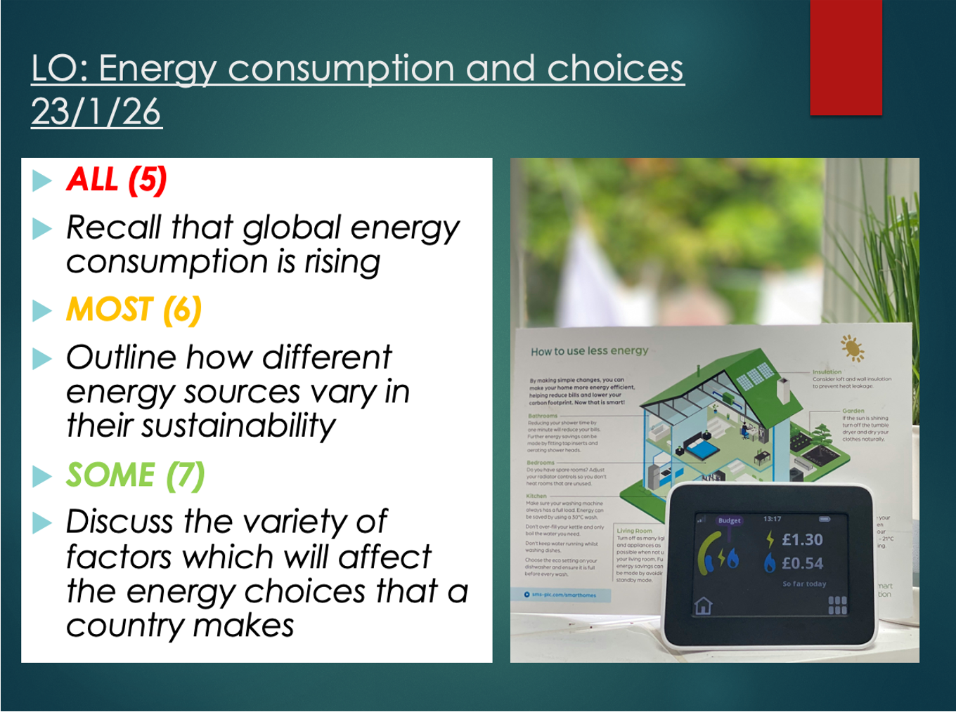 ESS Natural Resources Unit – Subtopic 7.2 (SL) Energy sources, uses and ...