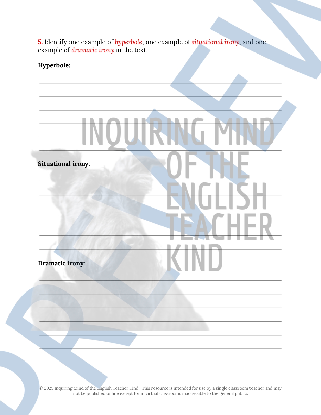 "Thank You, Ma'am" by Langston Hughes Literary Craft Analysis Activity ...