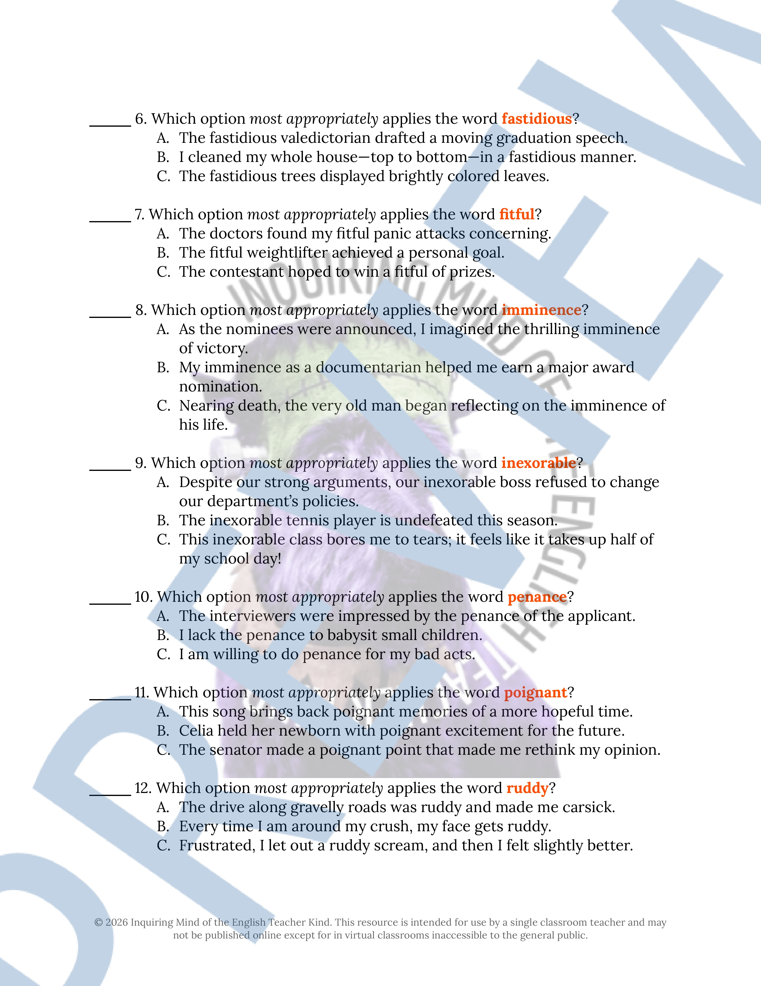 "The Werewolf's Howl" by Brooke Byrne Vocabulary Activities | Weird ...