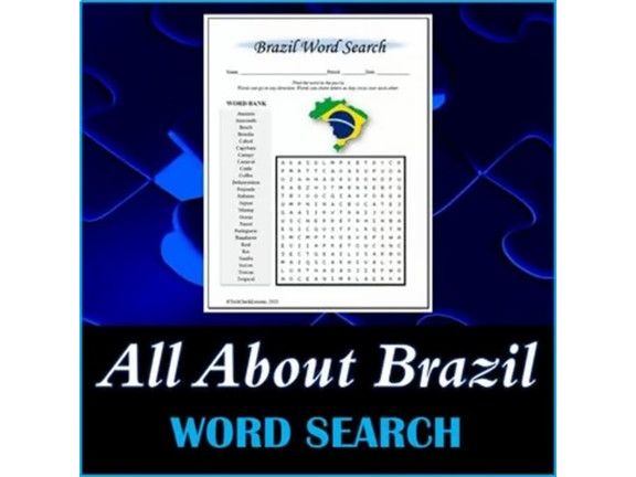 All About Brazil Word Search Puzzle | Teaching Resources