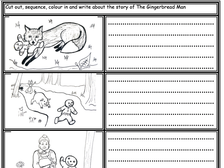 The Gingerbread Man Sequencing - Worksheet24