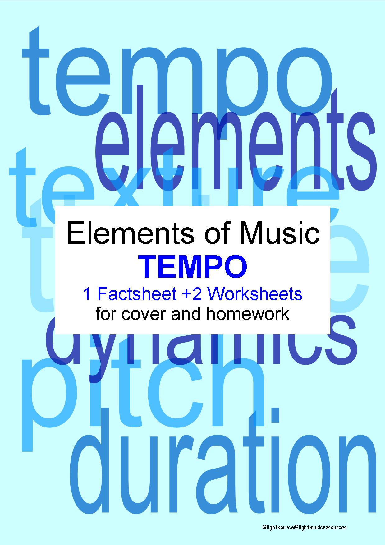Tempo: 2 worksheets and 1 factsheet | Teaching Resources