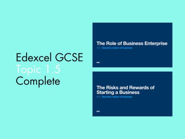 Complete Edexcel GCSE Business Topic 1.5 - Lesson Plans | Teaching ...